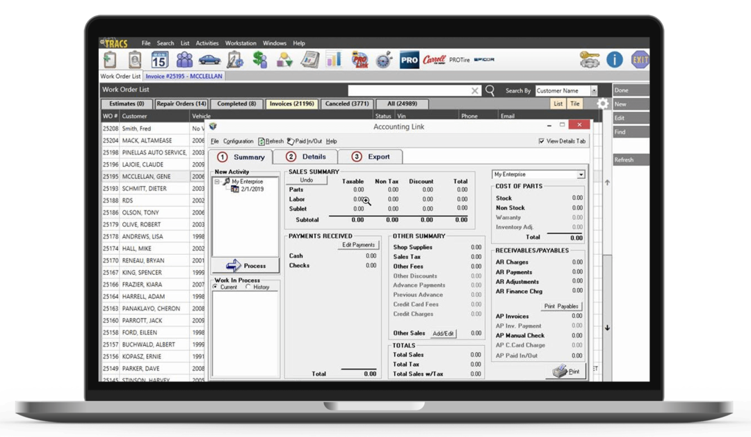 Accounting Link - NAPA TRACS